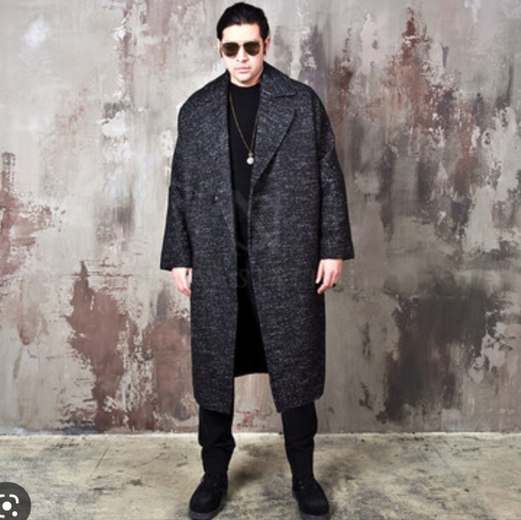 dash | Jackets & Coats | Vintage Dash Long Wool Coat Overcoat Mens Size ...